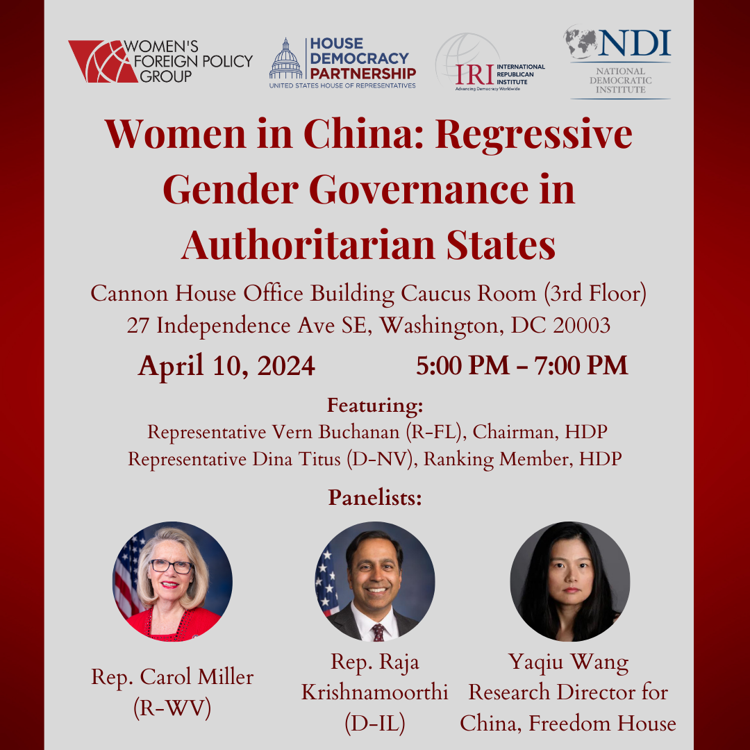 04/10/24: Women in China: Regressive Gender Governance in Authoritarian ...